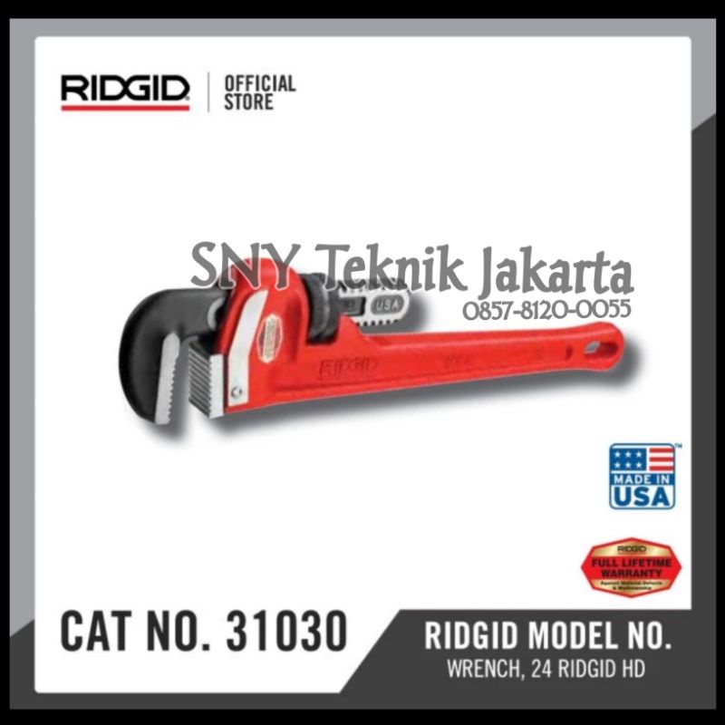 Jual Kunci Pipa RIDGID Pipe Wrench Heavy Duty 24" inch | Shopee Indonesia