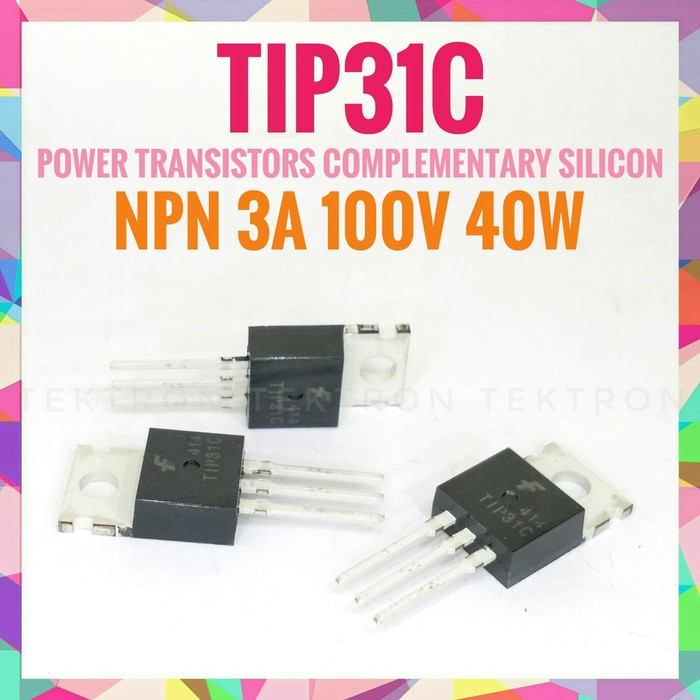 Jual TIP31C Fairchild NPN Bipolar Transistor 3A 100V 40W TIP31 | Shopee Indonesia