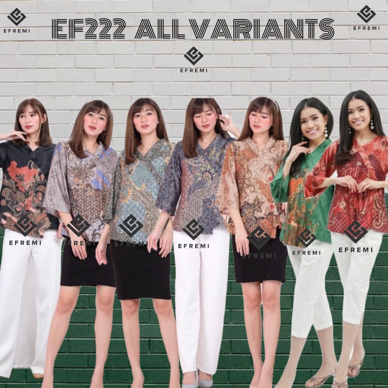 Jual EF222 ATASAN WANITA MODERN/BLOUSE KERJA KANTOR/PARTY BLOUSE/BAJU ATASAN | Shopee Indonesia
