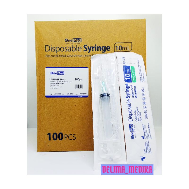 Jual Syringe Disposable 10ml Onemed Harga Per Box | Shopee Indonesia