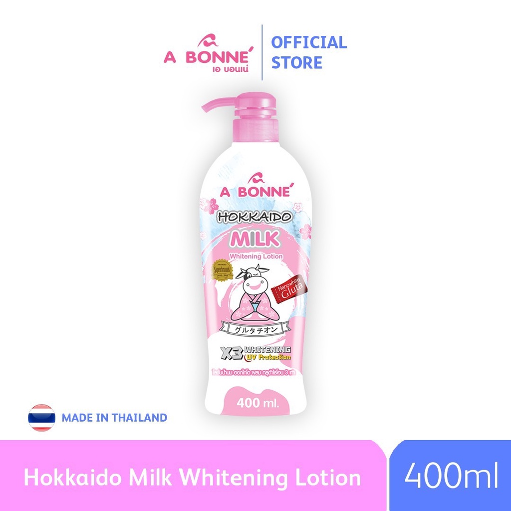 Jual A Bonne Hokkaido Milk Whitening Lotion Body Lotion 400ml | Shopee ...