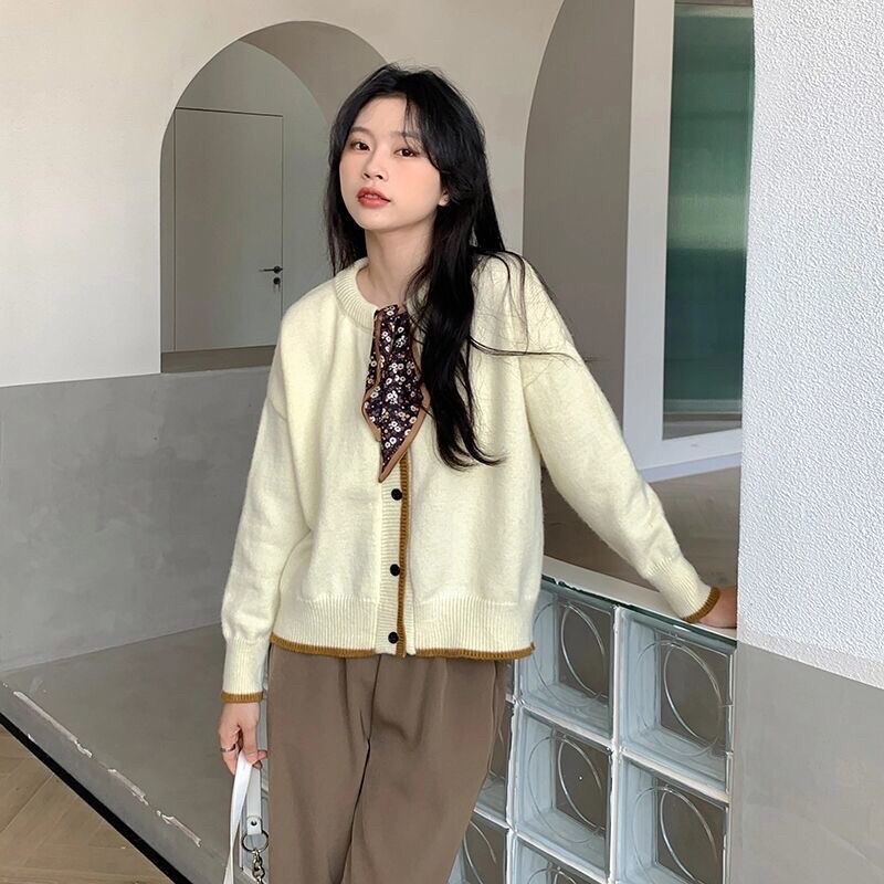 Jual Pre Order - Syal Knitted Cardigan [ korean fashion sweater ...