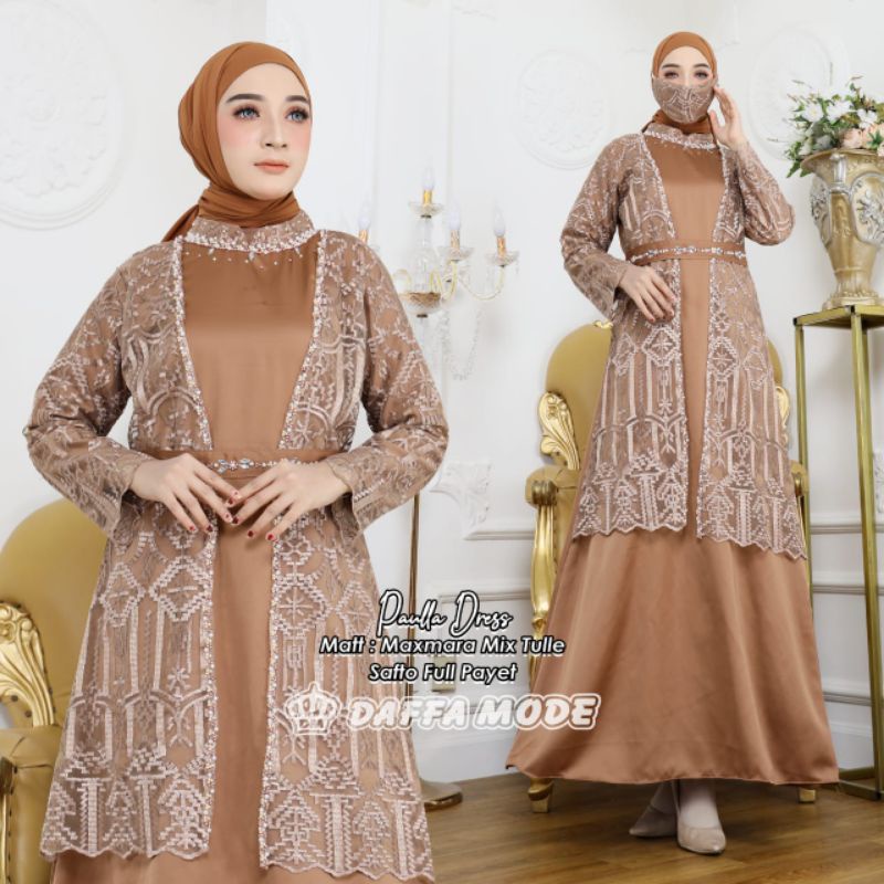Jual GAMIS PAULA DRESS FULL PAYET | DRESS PESTA MEWAH | GAMIS MAXMARA ...
