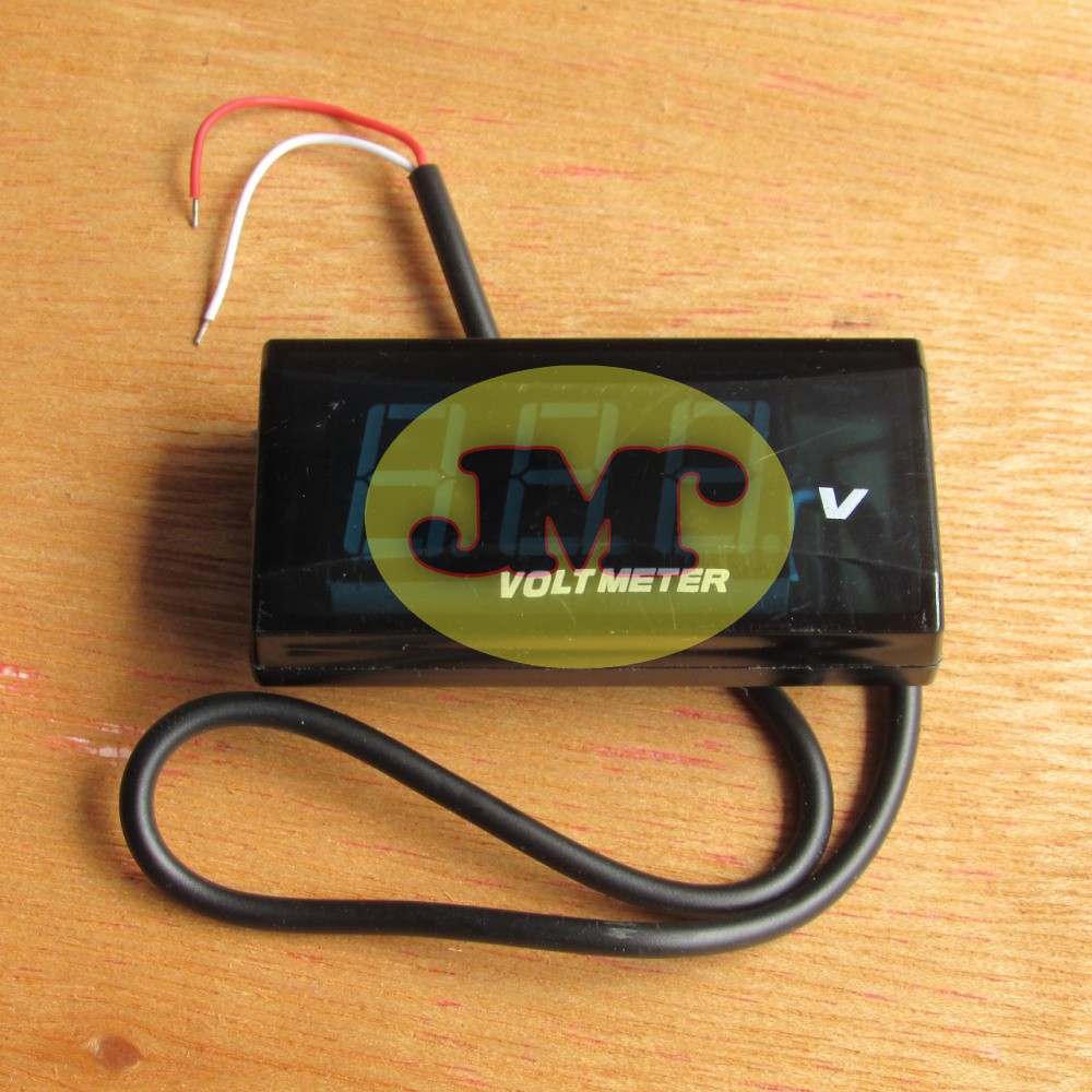 Jual Voltmeter Motor Dan Mobil Digital Kotak Volt Meter Waterproof 12v Alat Pengukur Aki ...