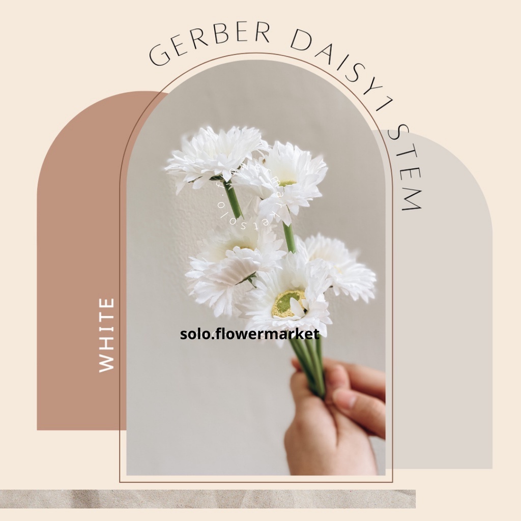 Jual 1 STEM GERBER DAISY FLOWER ARTIFICIAL BUNGA DAISY ASTER 1 TANGKAI ...
