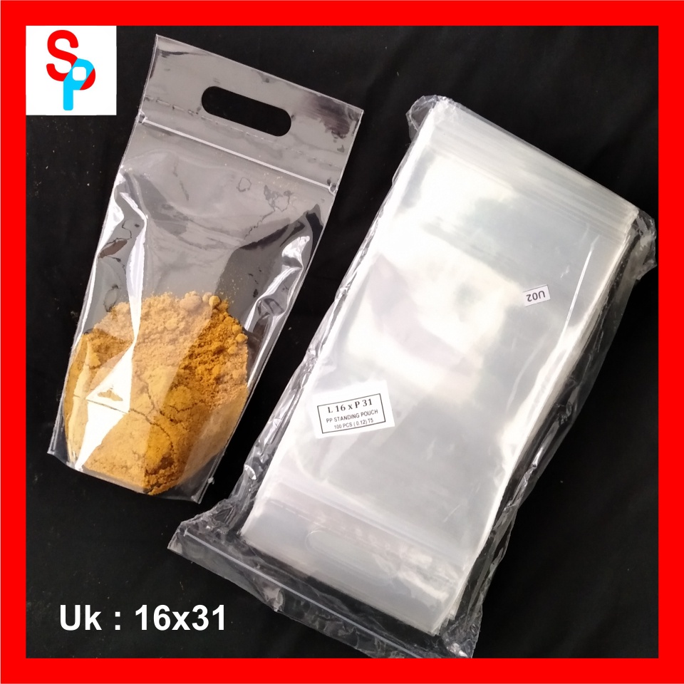 Jual Standing Pouch / plastik/ plastik klip STP 16x30 16 x 30 single ...