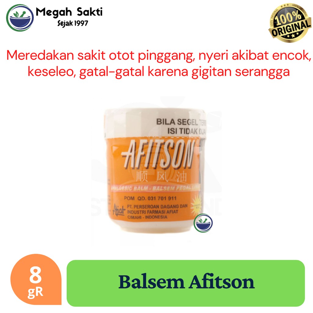 Jual Megah Sakti - Balsem Afitson 8 Gr - Balsam Pegal Linu Dan Sakit ...