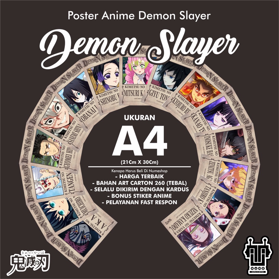 Jual Poster Anime Demon Slayer - Kimetsu No Yaiba - Poster Bounty ...