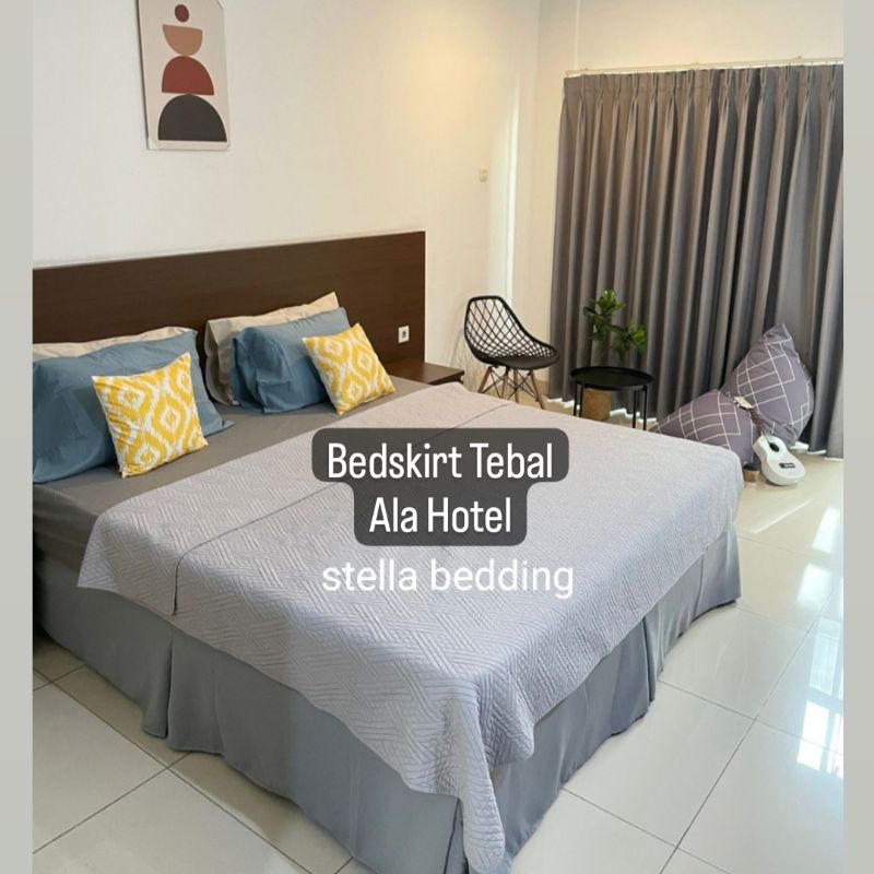 Jual BED SKIRT MINIMALIS BAHAN TEBAL ala di Hotel / Rok Dipan ala hotel ...
