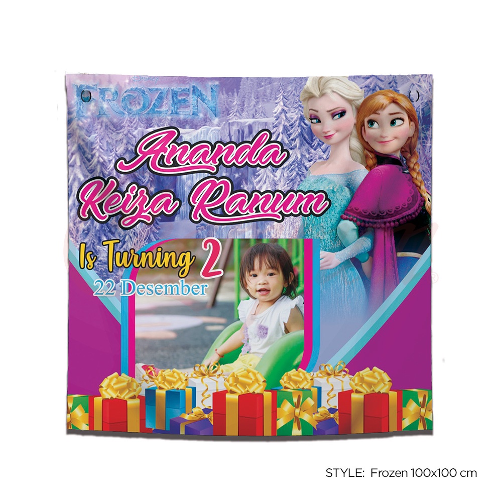 Jual Spanduk Banner Ulang Tahun Anak/ Banner Teman Little Pony, Frozen ...