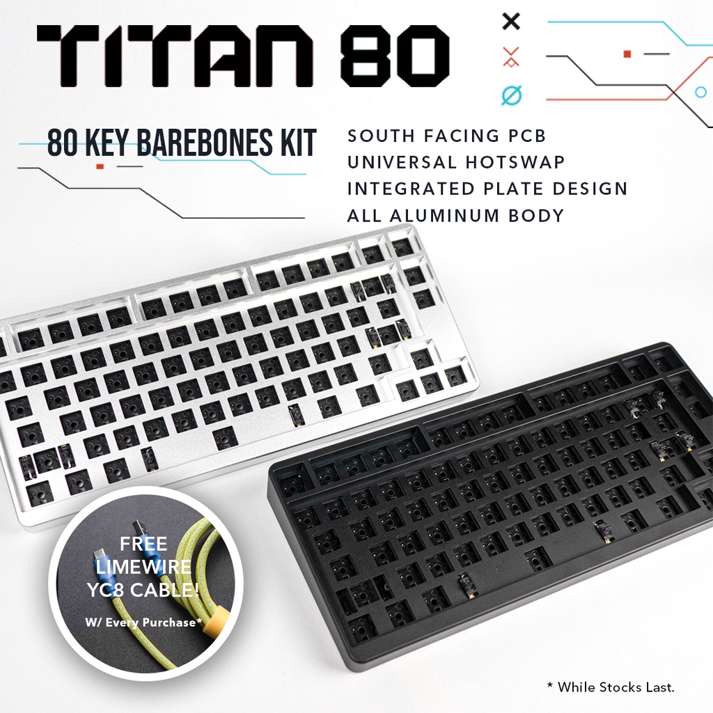 Jual TITAN80 Aluminum Barebone Mechanical Keyboard Barebones by Press ...