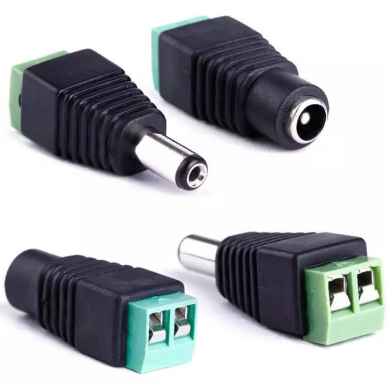 Jual Jack DC male Female cowok cewek Konektor CCTV jek Konektor | Shopee Indonesia