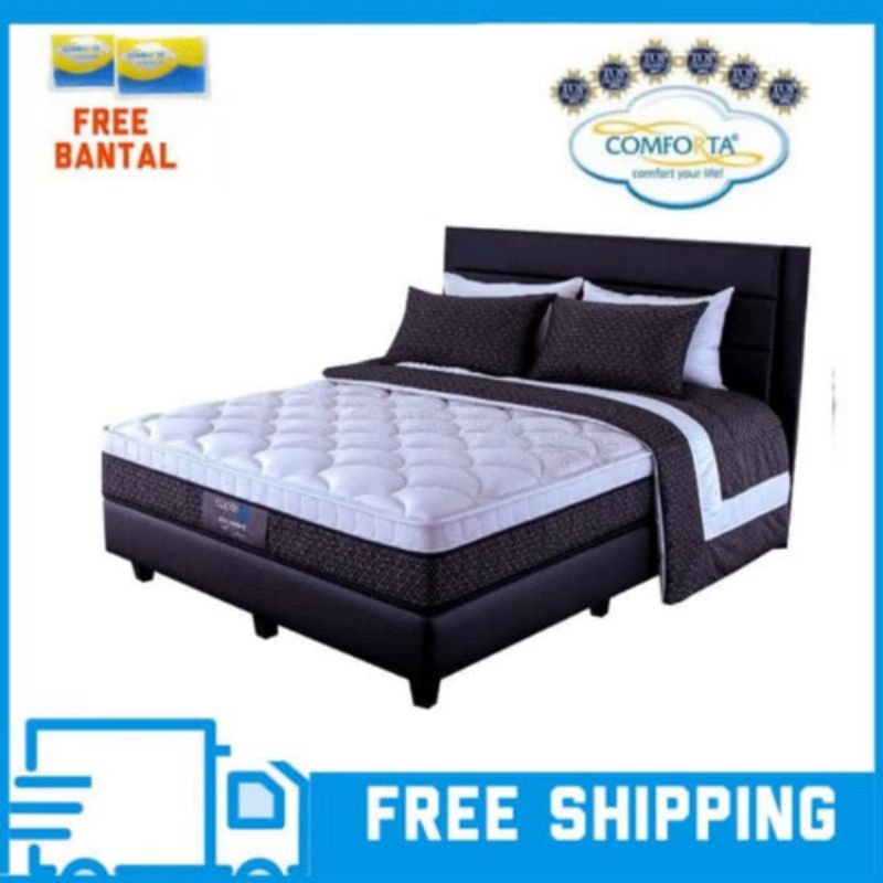 Jual 1 Set springbed matras kasur comforta Neo pocket Sandaran Logan 90 ...