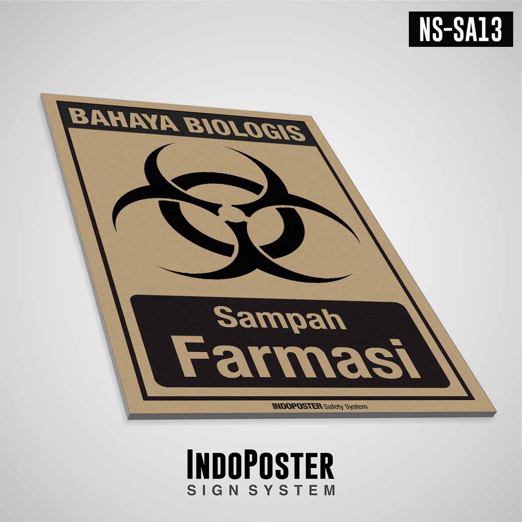 Jual Safety Sign Rambu K3 PVC ISO Sampah Medis Farmasi M 45x30cm ...