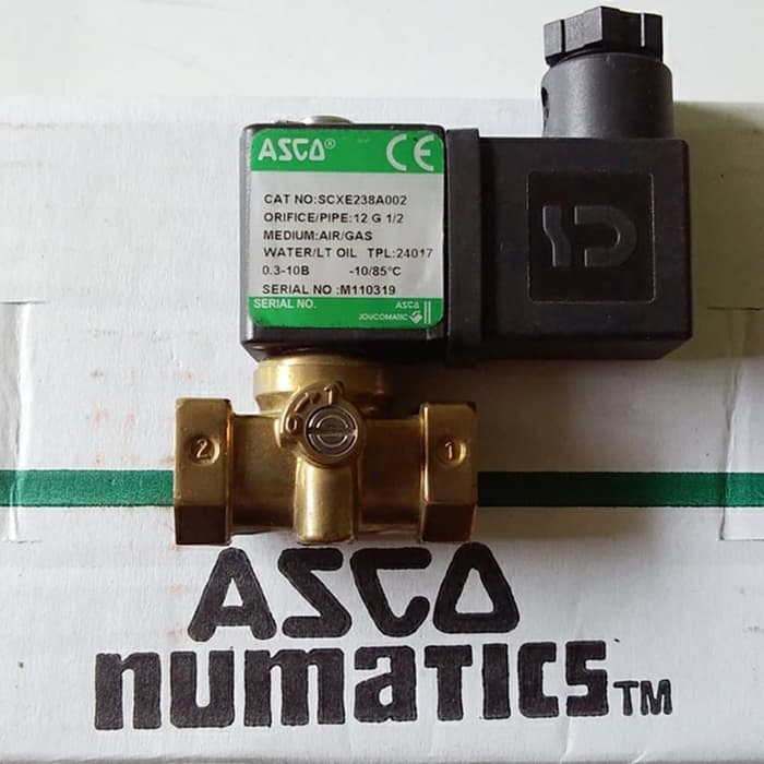 Jual Solenoid valve 2 way ASCO port 1/4" - 220 vac | Shopee Indonesia