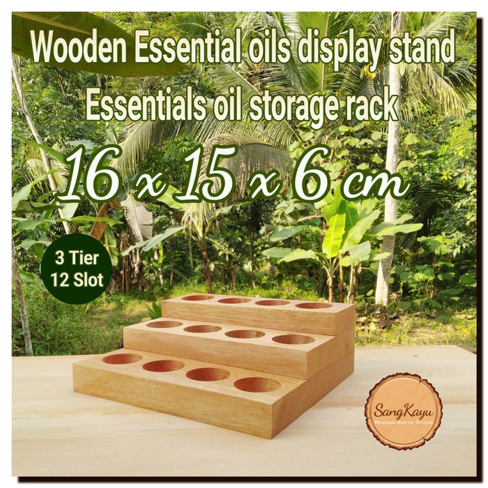 Jual SangKayu Minyak Aromaterapi Display Rack 3 Tier Rak Essential Oil ...
