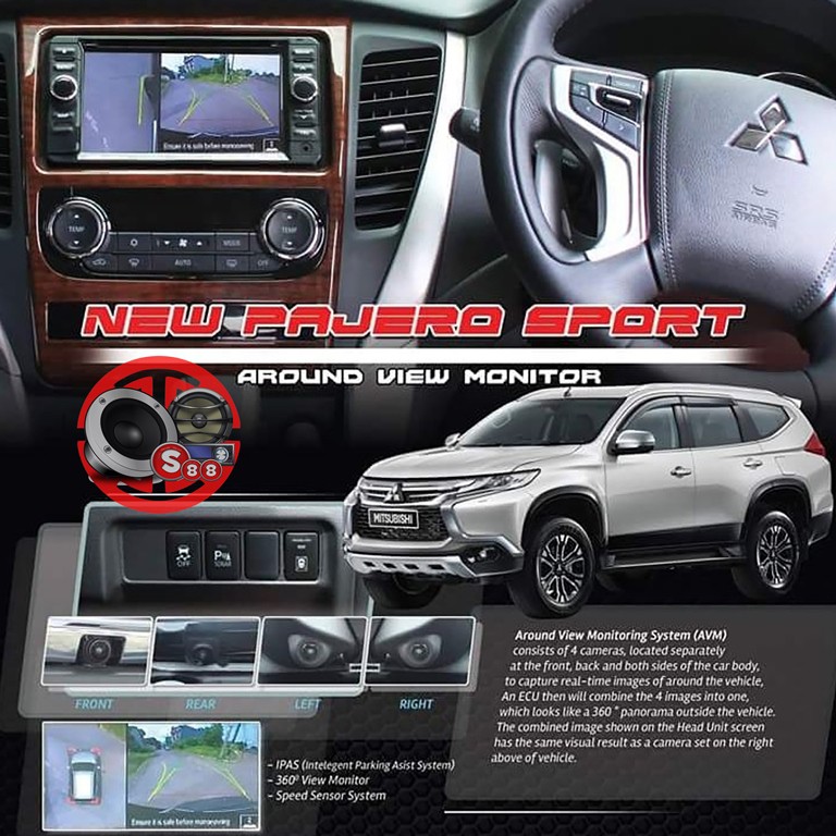 Jual Mtech Around View Monitor ( Avm ) Bird Eye All New Pajero | Shopee ...