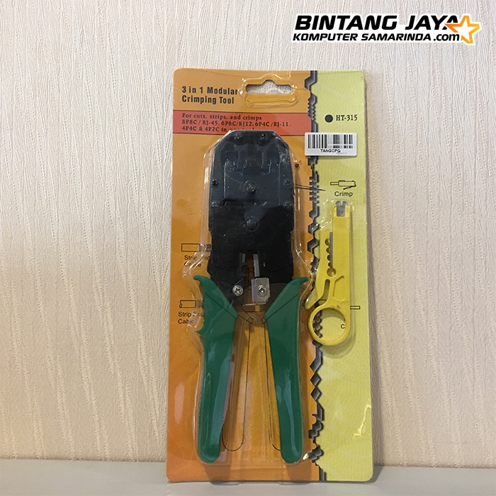Jual Tang Crimping Tool Triple Kabel LAN (RJ-45 + RJ-11 + Cutter ...