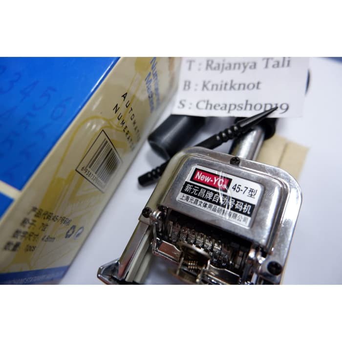 Jual STAMP NUMBER STEMPEL ANGKA OTOMATIS 7 DIGIT HEAVY DUTY MERK NEW YC ...