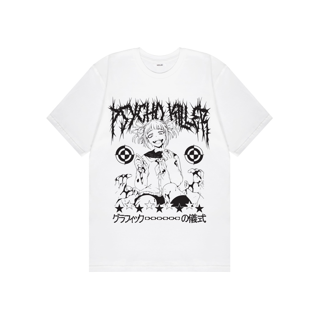 Jual MRJN - White Tshirt Psycho | Shopee Indonesia
