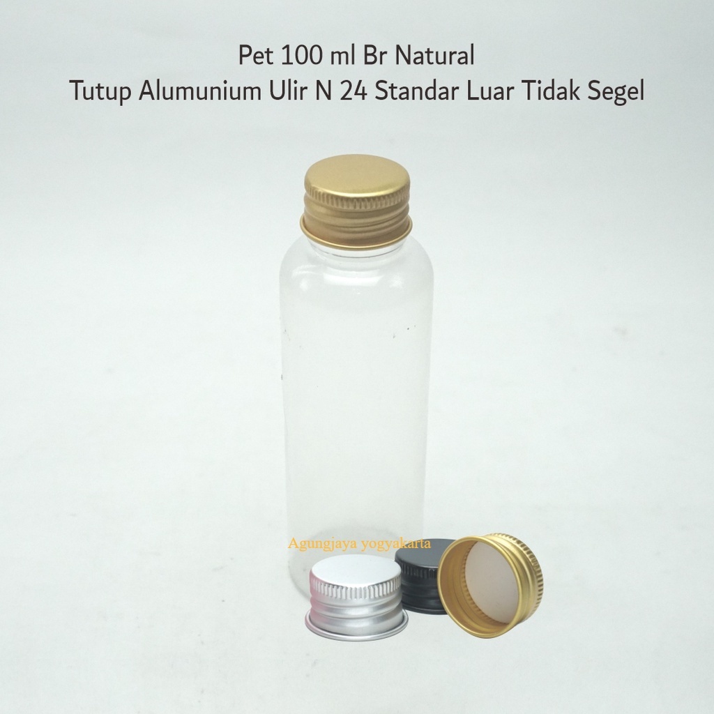 Jual Botol 100 ml Br Natural Tutup Alumunium Ulir Tidak Segel Neck 24 ...