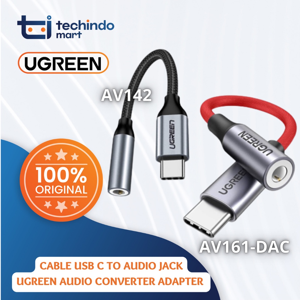 Jual Cable Adapter DAC USB C to Jack Audio 3.5mm UGREEN Audio Converter ...