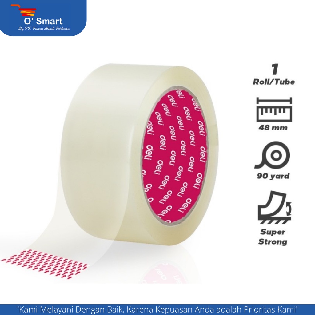 Jual DELI Lakban Isolasi Bening 48mm x 90 Yard x 42 CA495 | Shopee ...