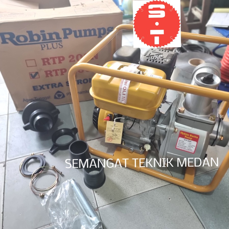 Jual RTP300N MESIN BENSIN POMPA AIR HISAP WATER PUMP 3" 3 INCH ROBIN ...