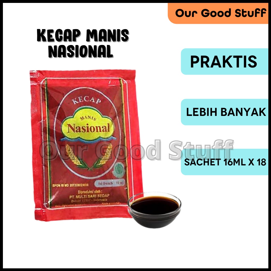 Jual Kecap Manis Nasional 16ml 1Pack 18Sachet | Shopee Indonesia