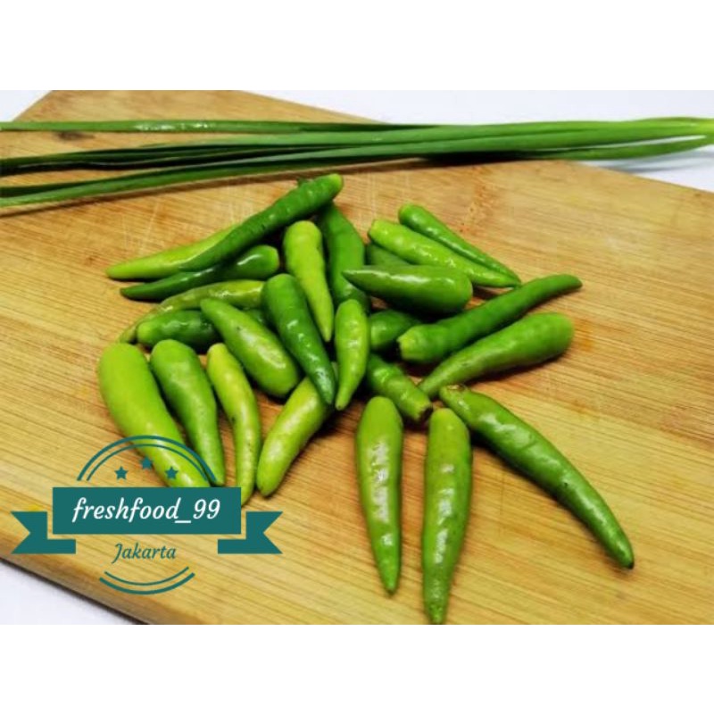 Jual sayuran segar cabe rawit ijo / cabai rawit hijau 250 gram sayur ...