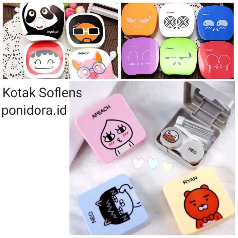 Jual kotak softlens kaca lengkap ( botol, jepit dan tongkat)- varian ...