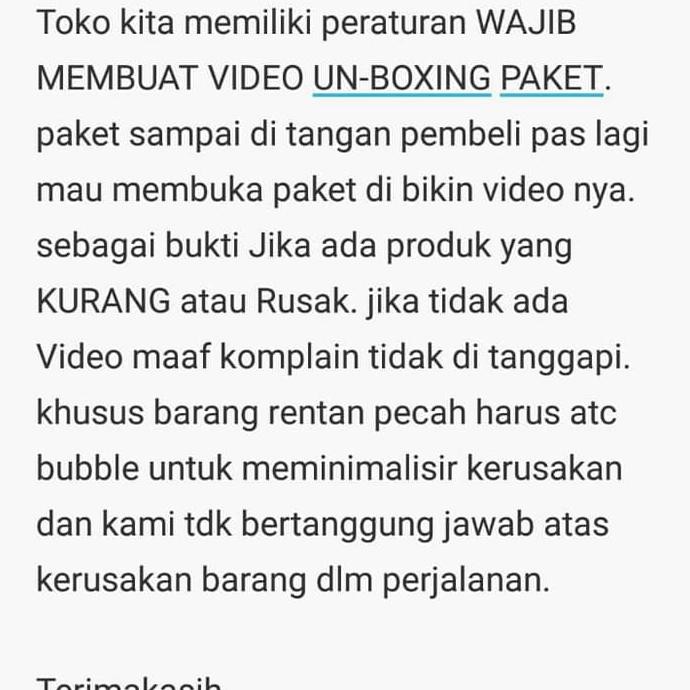 Jual Terlaris Mohon Dibaca Ya Sebelum Transaksi Pembelian | Shopee Indonesia