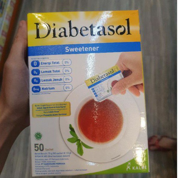 Jual Diabetasol sweetener gula rendah kalori Zero Calorie ( 50 sachets ...
