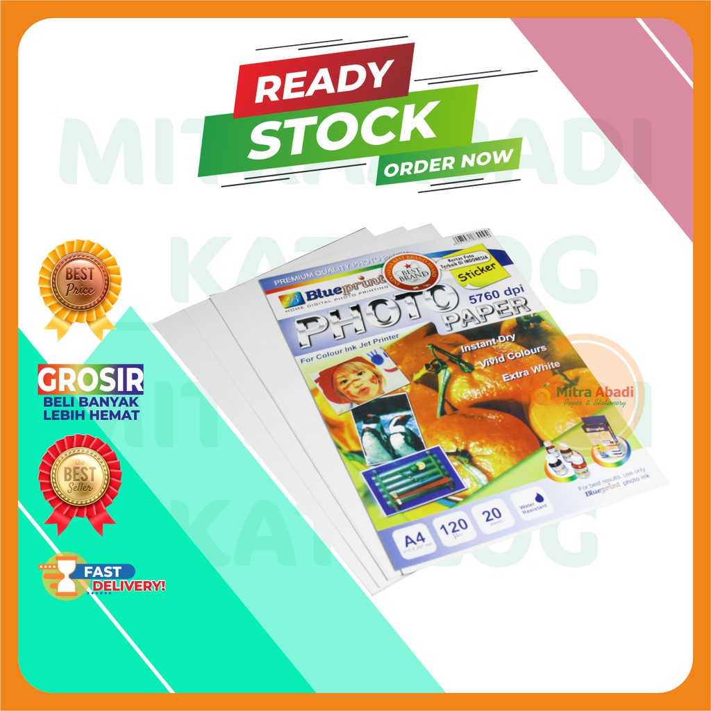 Jual KERTAS STICKER VTEC 170GSM TRANSPARANT BLUEPRINT STICKER 120 GSM ...