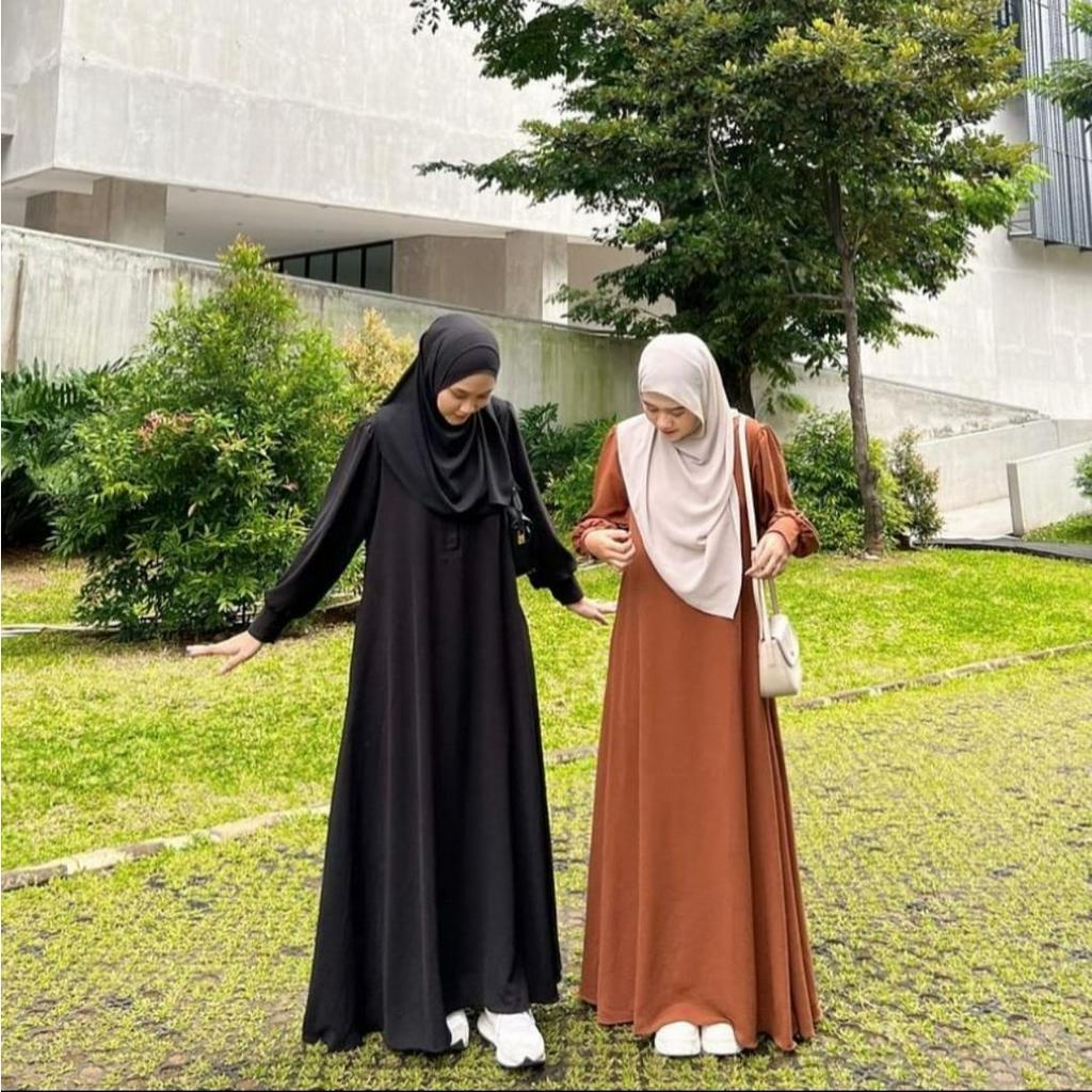 Jual PAULIE DRESS SIZE S M L XL BAHAN CRINKLE PREMIUM GAMIS BUSUI ...