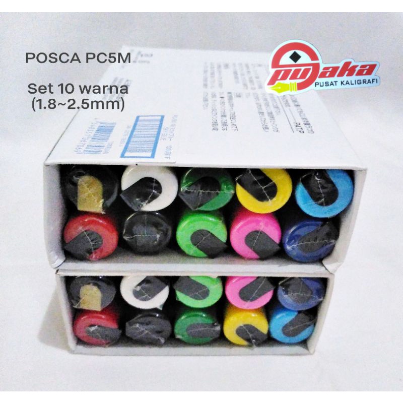 Jual (1 PAK) Pc-5M | Spidol Posca Set 10 Warna | Shopee Indonesia