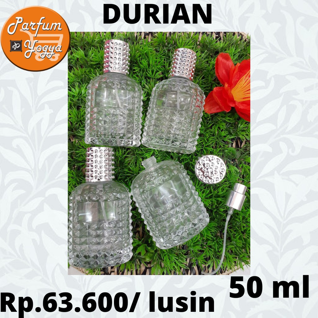 Jual BOTOL PARFUM SPRAY DURIAN 50 ML/PARFUM JOGJA /BOTOL KACA | Shopee ...