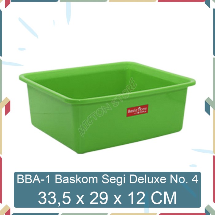 Jual MICTON Lion Star Basic Home BBA-1 Baskom Segi Deluxe No. 4 Plastik ...