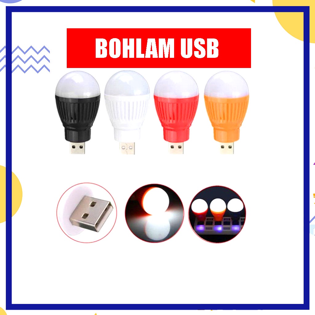 Jual Lampu Bohlam USB 3 Watt LED BULB BALL LIGHT- Lampu LED Emergency ...