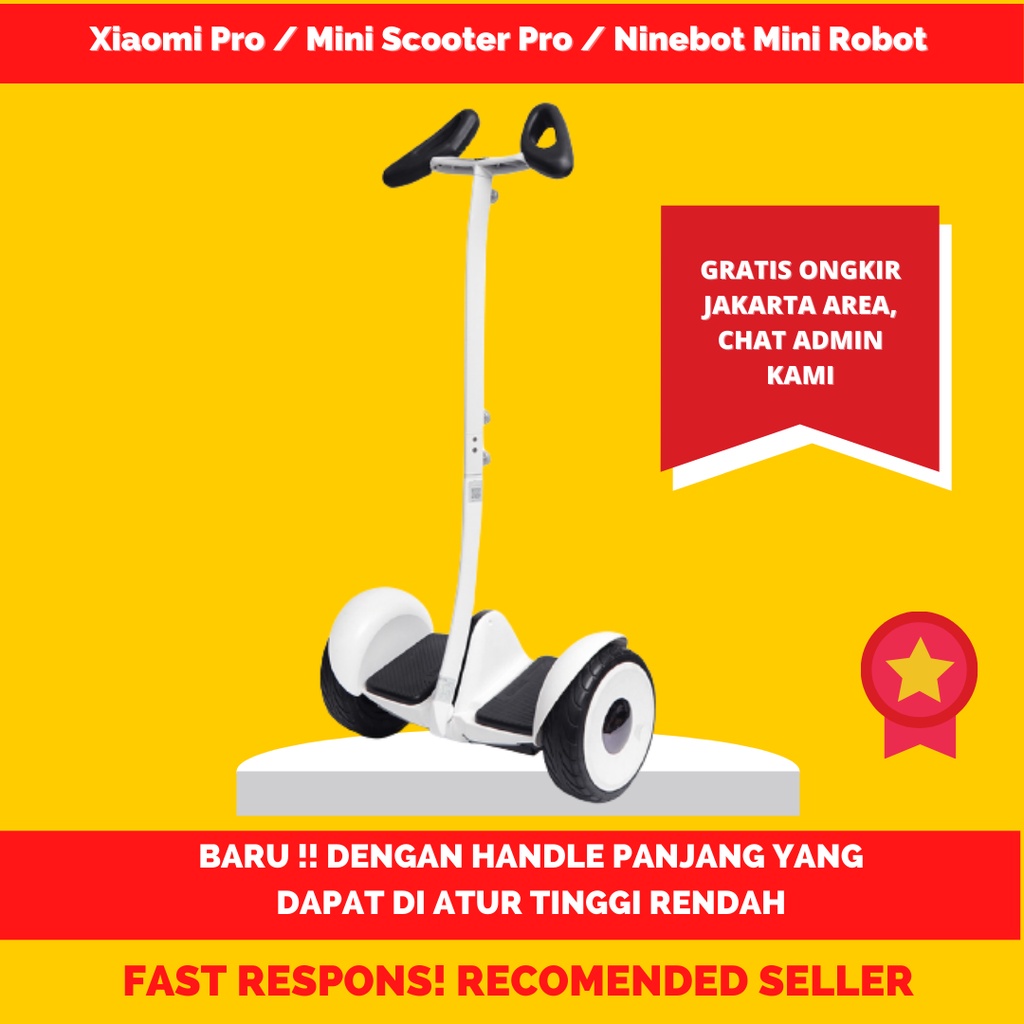 Jual ninebot mini pro + tongkat handle panjang dapat di atur / ninebot ...
