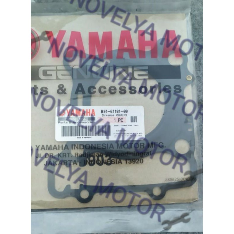Jual GASKET, CYLINDER HEAD 1 GASKET PAKING HEAD X MAX XMAX ORI YAMAHA B74-E1181-00 | Shopee ...