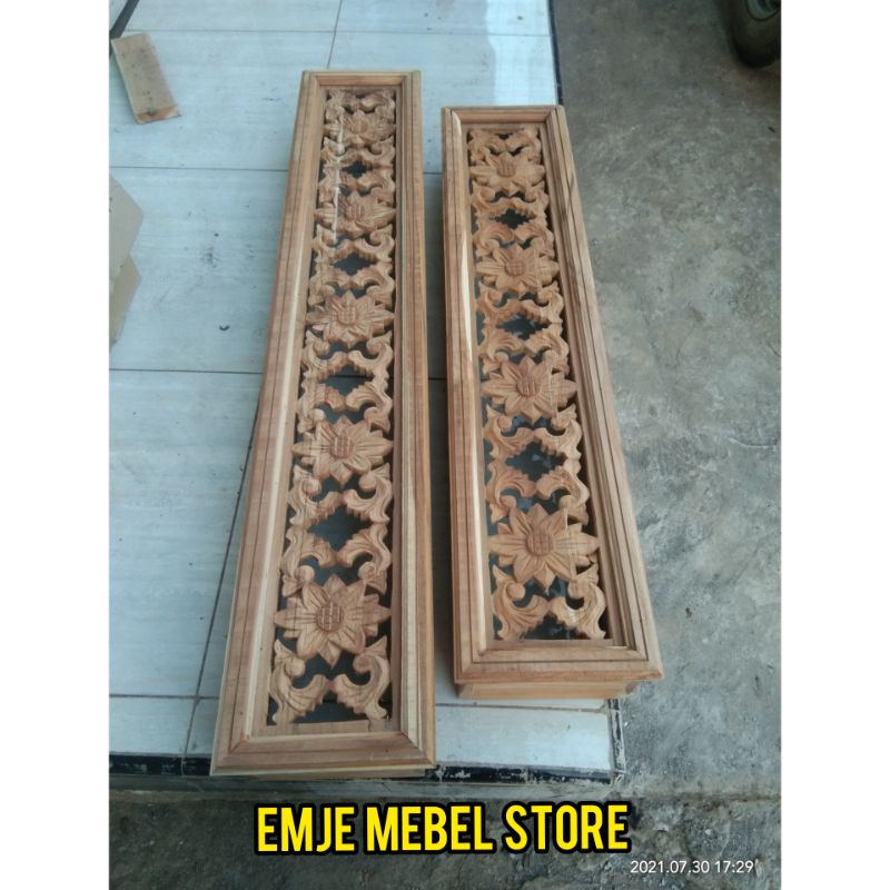 Jual loster jati jumbo dekorasi dinding kayu kusen jendela pintu ...