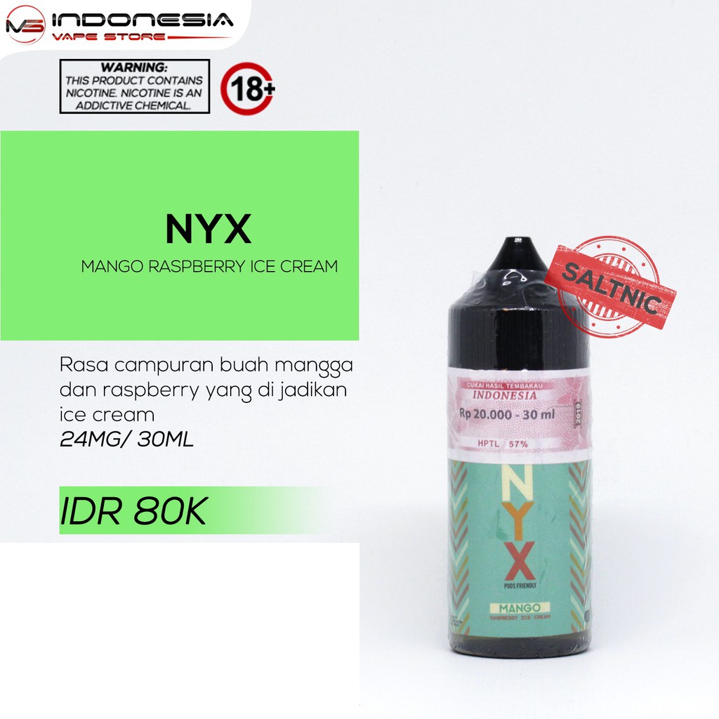 Jual Liquid HERO57 NYX Salt Mango Raspberry Ice Cream 15mg / 30ml ...