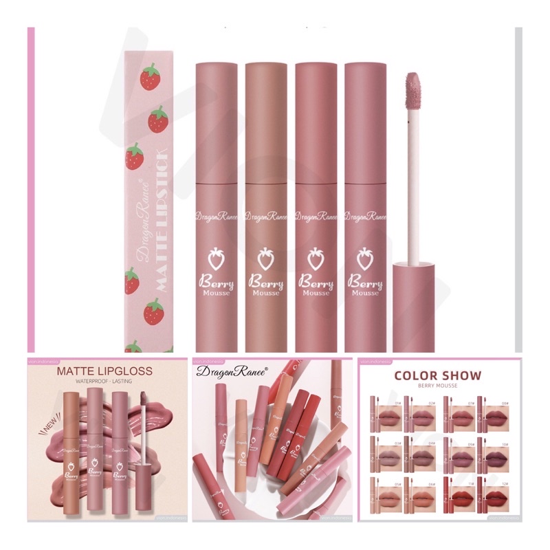 Jual DRAGON RANEE Berry Mousse Lipstick Lip Matte Waterproof Last Long ...