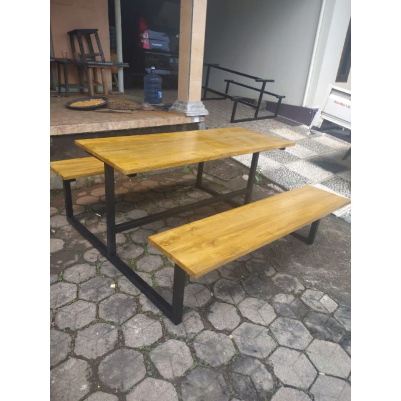 Jual MEJA KURSI CAFE, KURSI WARKOP, KURSI RESTO MODEL MINIMALIS PANJANG ...