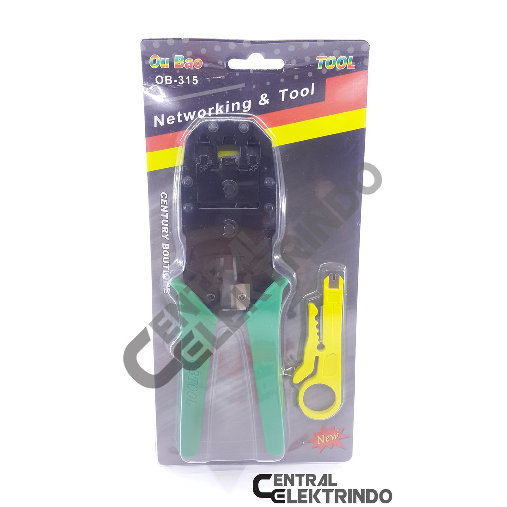Jual TANG CRIMPING TOOL OUBAO RJ-45 + RJ-11 + CUTTER | Shopee Indonesia