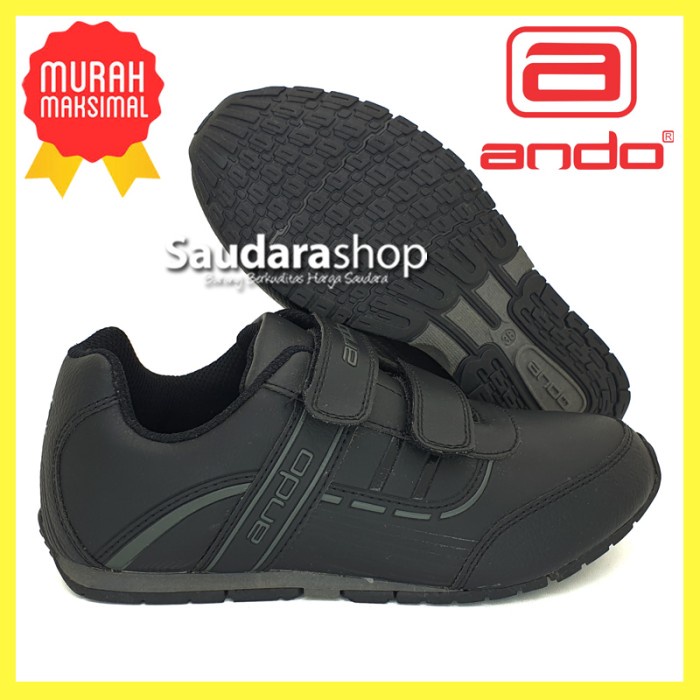 Jual Sepatu Sekolah ANDO FAVORITE LITE VELCRO / Sepatu Anak ANDO Velcro ...