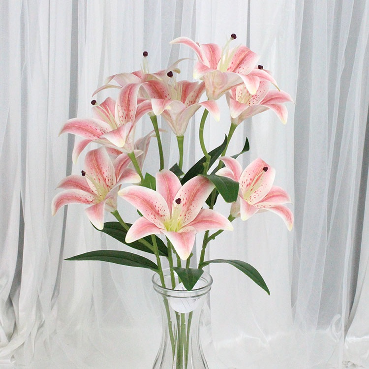 Jual tanaman plastik bunga lily latex 5ck9 bunga artificial dekorasi ...