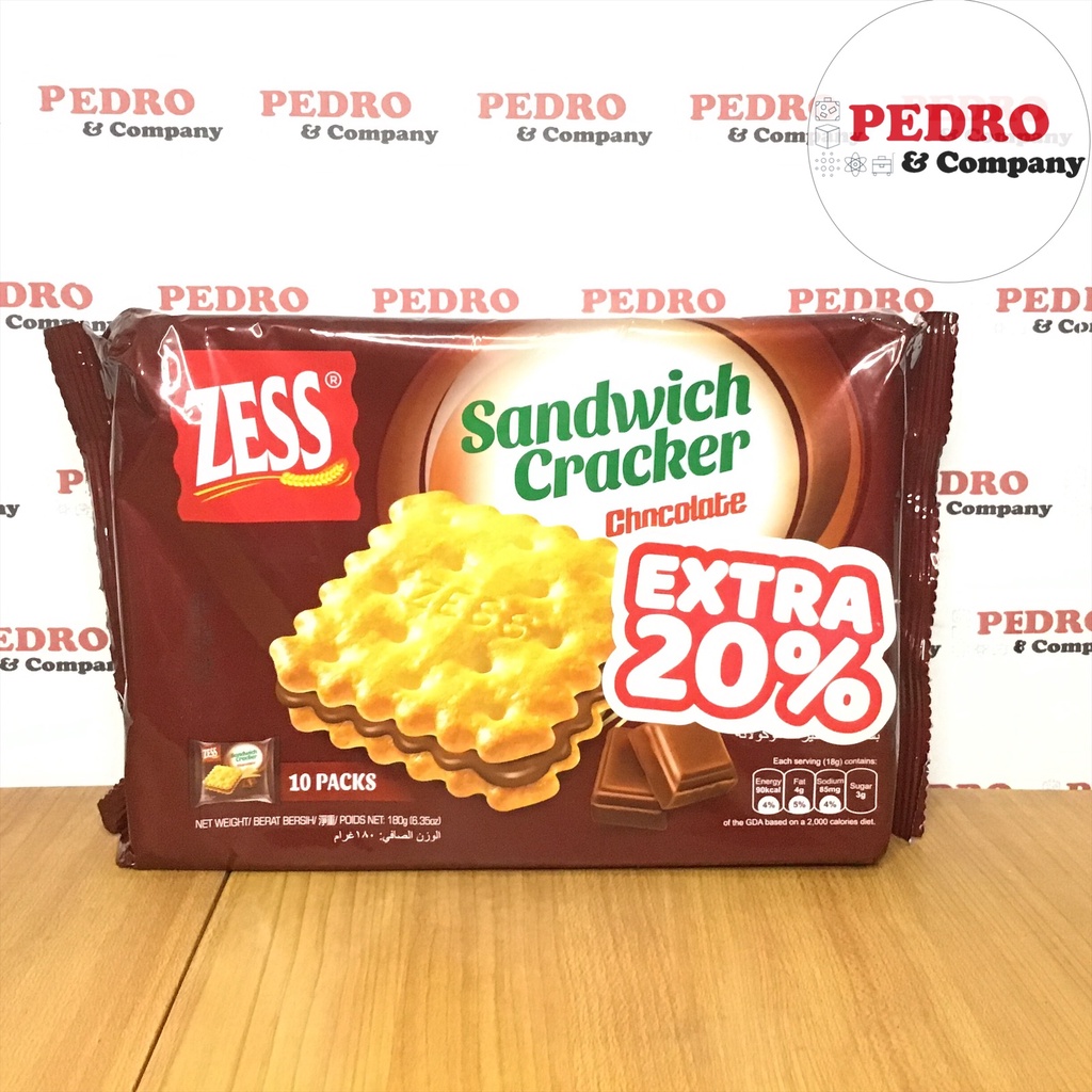 Jual Zess sandwich cracker chocolate 180 gram - 10pack | Shopee Indonesia