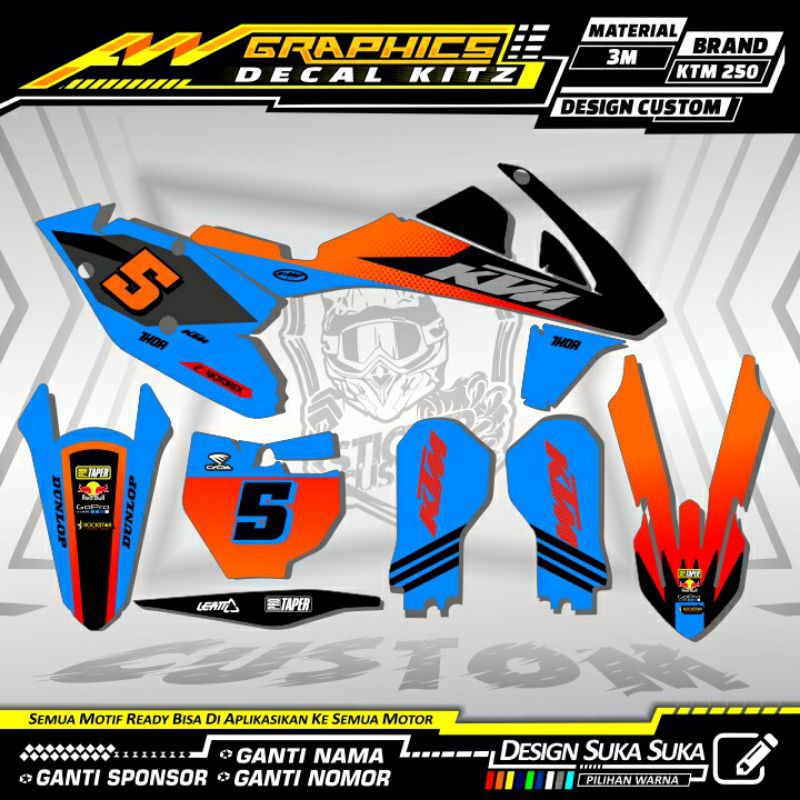 Jual DECAL KTM 250 NEW - KTM 250 FULL BODY DESAIN CUSTOM | Shopee Indonesia
